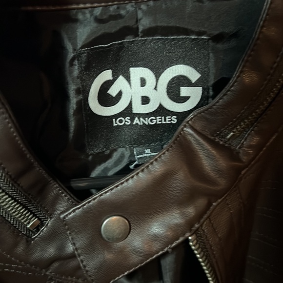 G by Guess | Jackets & Coats | Gbg Brown Leather Jacket Size Xl ...